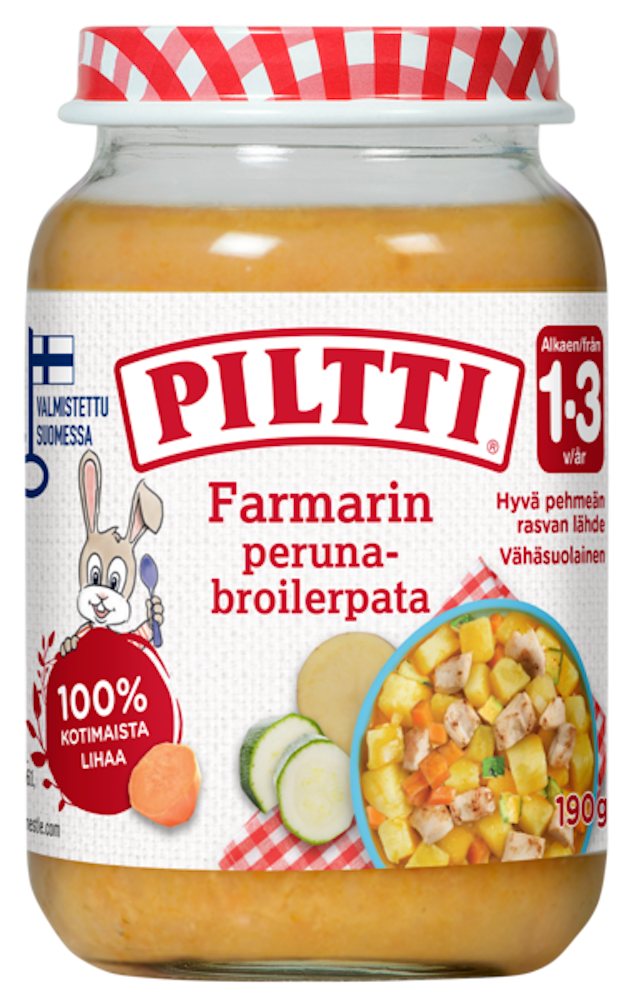 Piltti Farmarin peruna-broilerpata 190g 1-3v — HoReCa-tukku Kespro