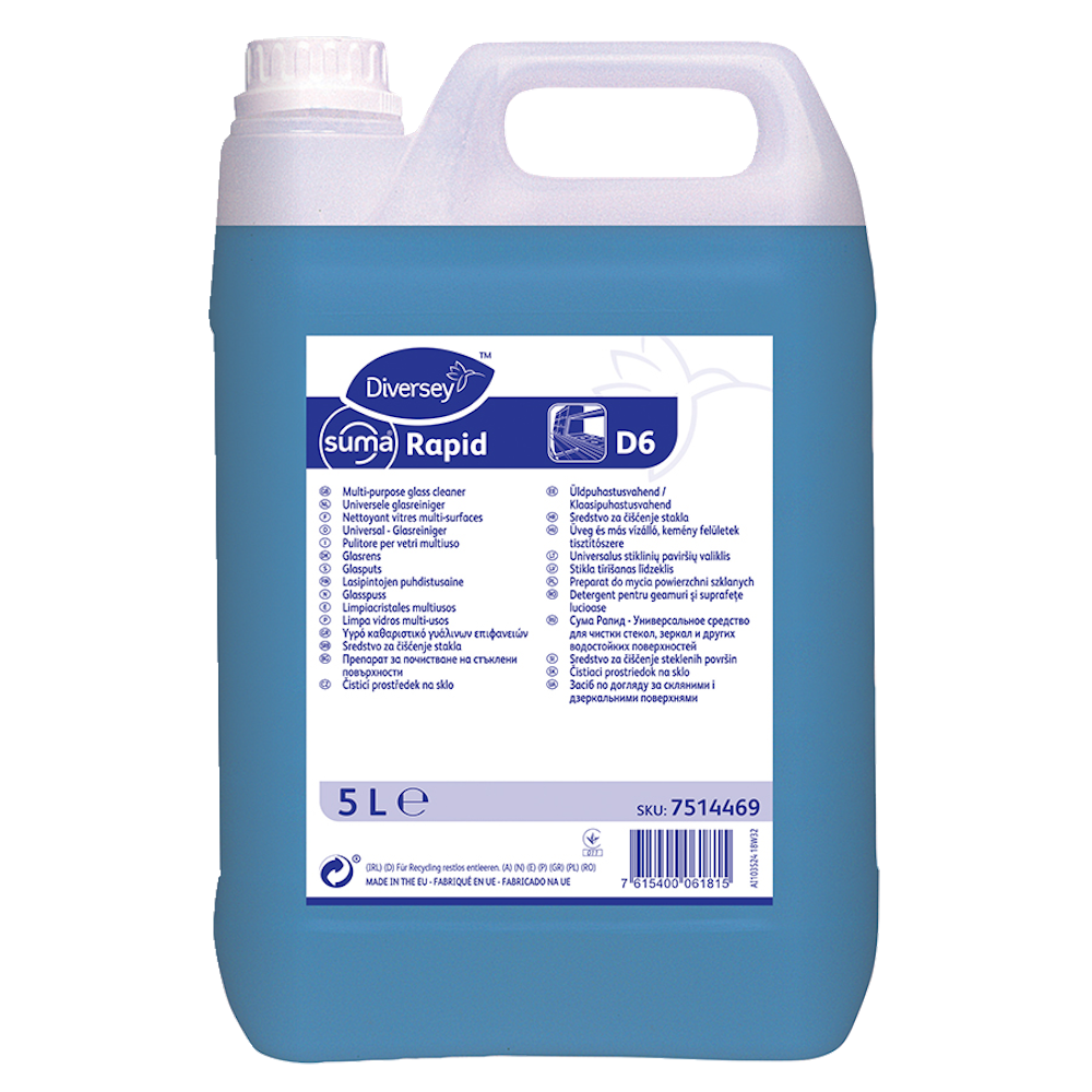 Suma Rapid D6 lasi- ja kovien pintojen puhdistusaine 5l — HoReCa-tukku ...