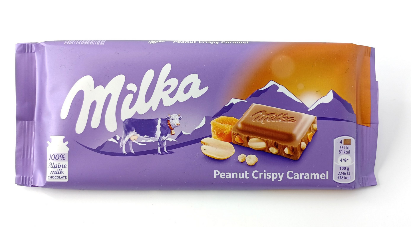 Milka maitosuklaa peanut crispy caramel 90g | K-Ruoka Verkkokauppa