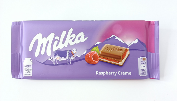 Milka maitosuklaa raspberry cream 100g | K-Ruoka Verkkokauppa