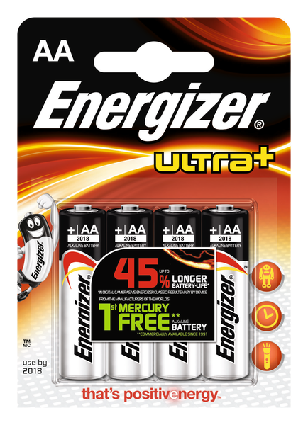 Energizer paristo Ultra+ LR6 AA 4kpl | K-Ruoka Verkkokauppa