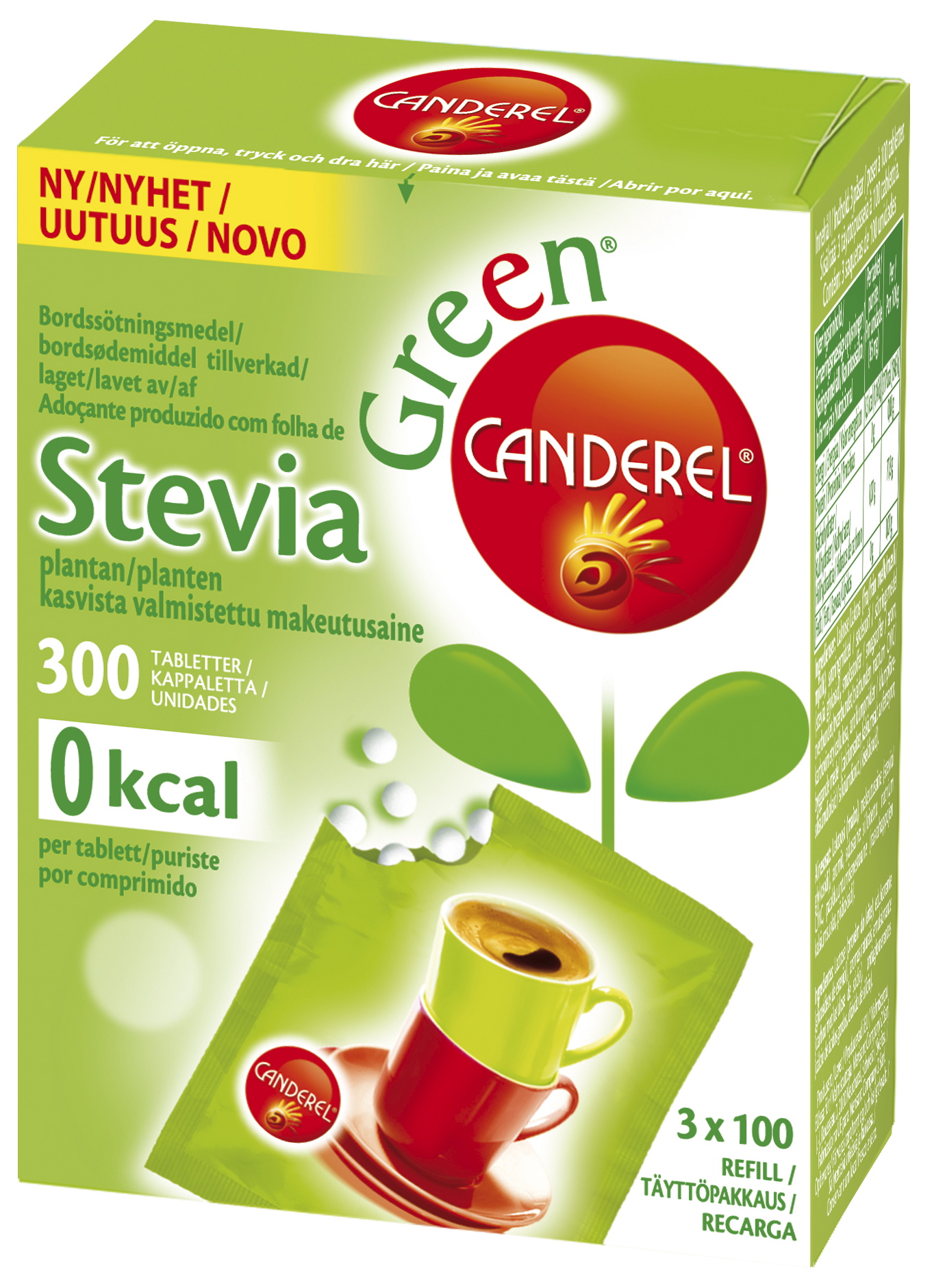 Canderel Green Makeutuspuriste 3 X 100 T ytt pakkaus K Ruoka