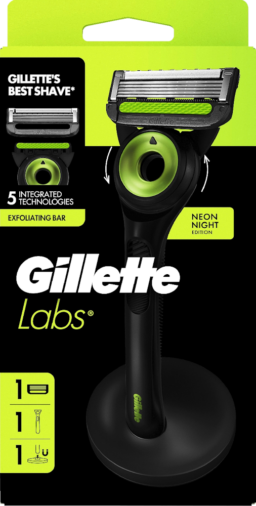 Gillette Labs with Exfoliating Bar Neon Night partahöylä ja terä ...