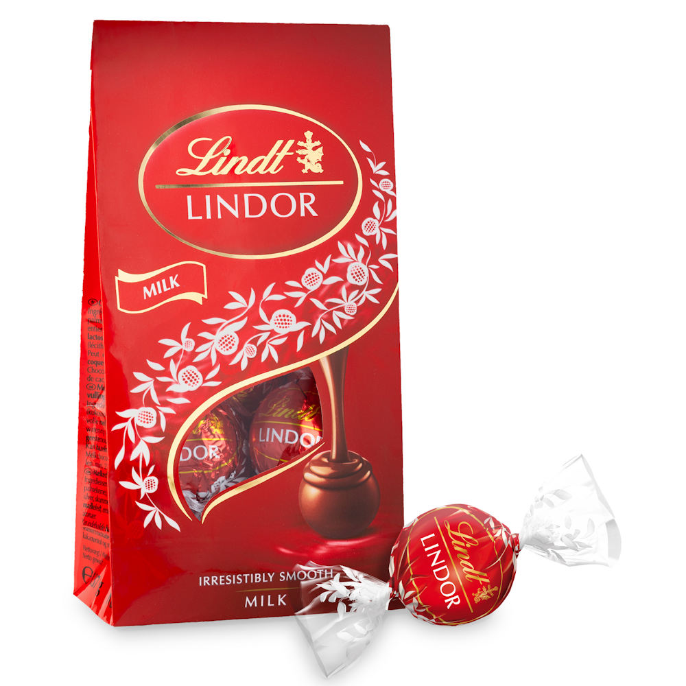 Lindt Lindor maitosuklaakonvehdit täytteellä pussi 137g — HoReCa-tukku Kespro