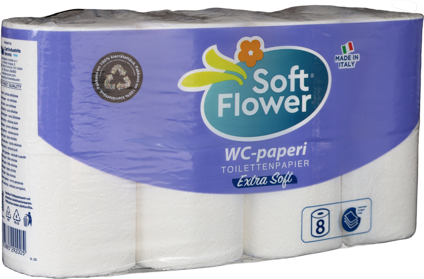 Soft Flower wc-paperi 8rl extra soft | K-Ruoka Verkkokauppa