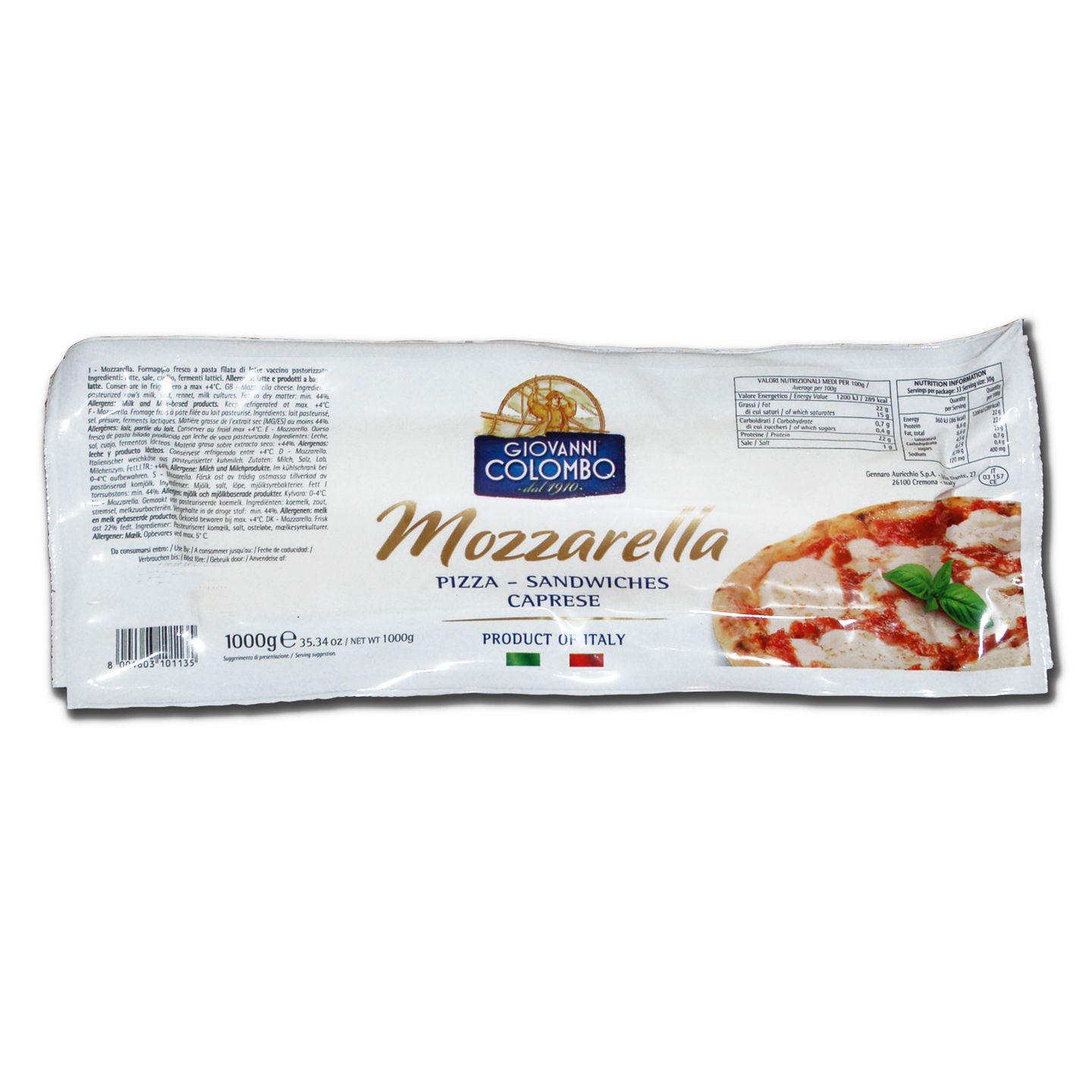 Giovanni Colombo Mozzarellatanko 1kg tuore | K-Ruoka Verkkokauppa