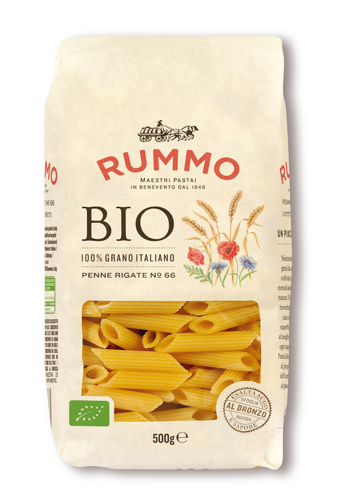 Rummo Luomu Penne Rigate No66 500g — HoReCa-tukku Kespro
