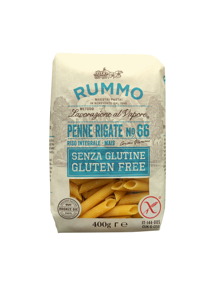 Rummo penne rigate No 66 400g gluteeniton — HoReCa-tukku Kespro