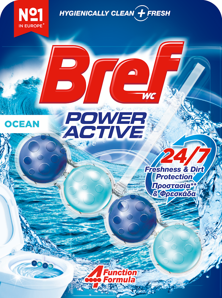 Bref Power Active wc-raikastin 50g Ocean — HoReCa-tukku Kespro