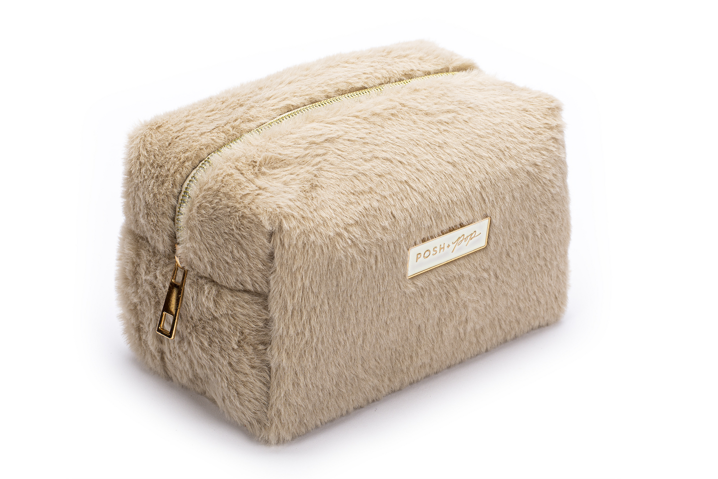 Posh-Pop kosmetiikkalaukku beige tekoturkis | K-Ruoka Verkkokauppa