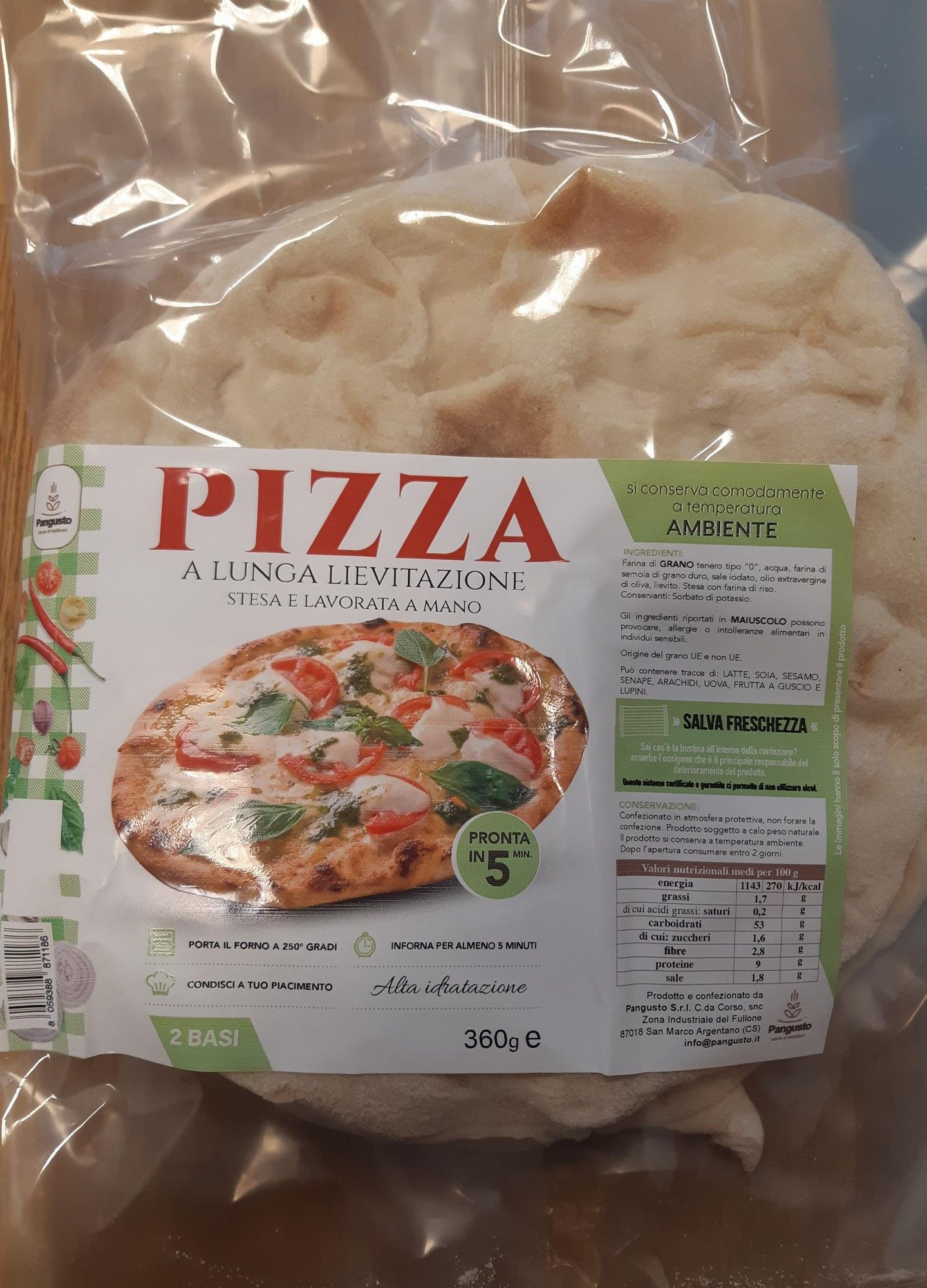 Pangusto pyöreä pizzapohja 2x180g | K-Ruoka Verkkokauppa