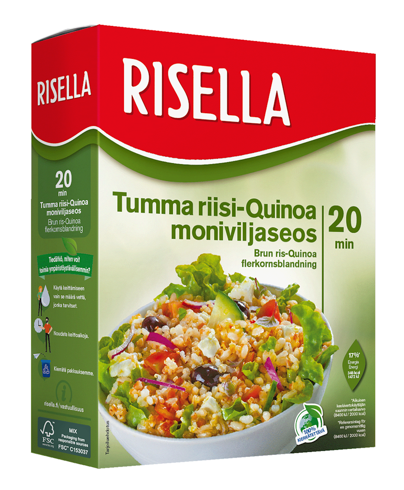 Risella 800g Tumma riisi-quinoa-moniviljaseos — HoReCa-tukku Kespro
