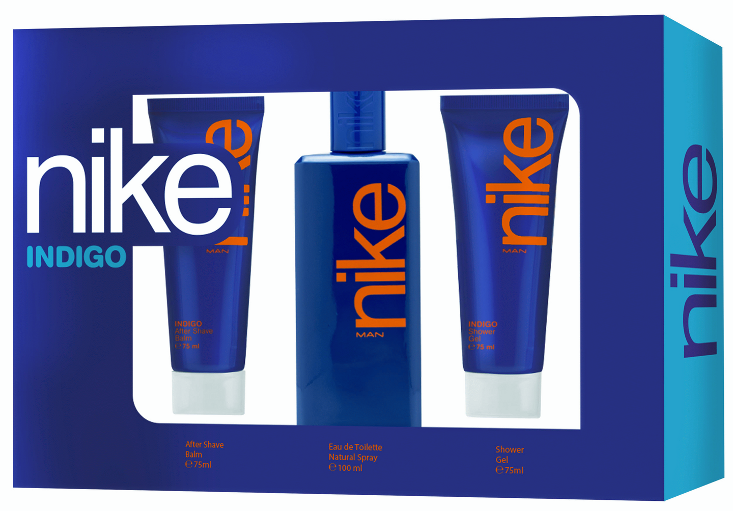 Nike Indigo Man lahjapakkaus, sis. EdT 100ml, suihkugeeli 75ml ja after ...