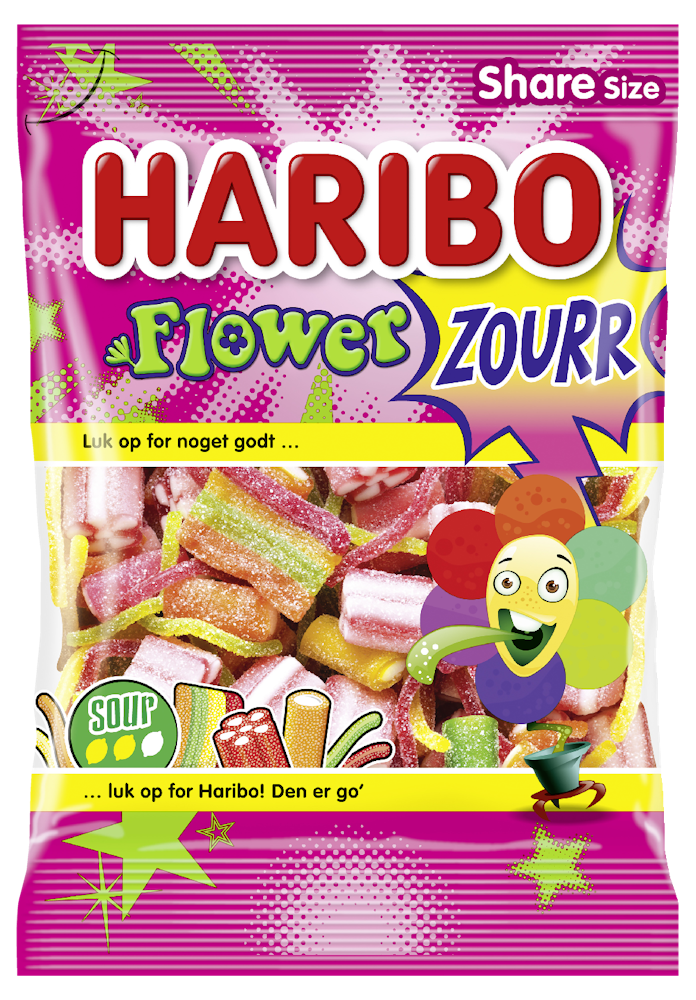 Haribo Flowerzourr 250g kirpeä viinikumi — HoReCa-tukku Kespro