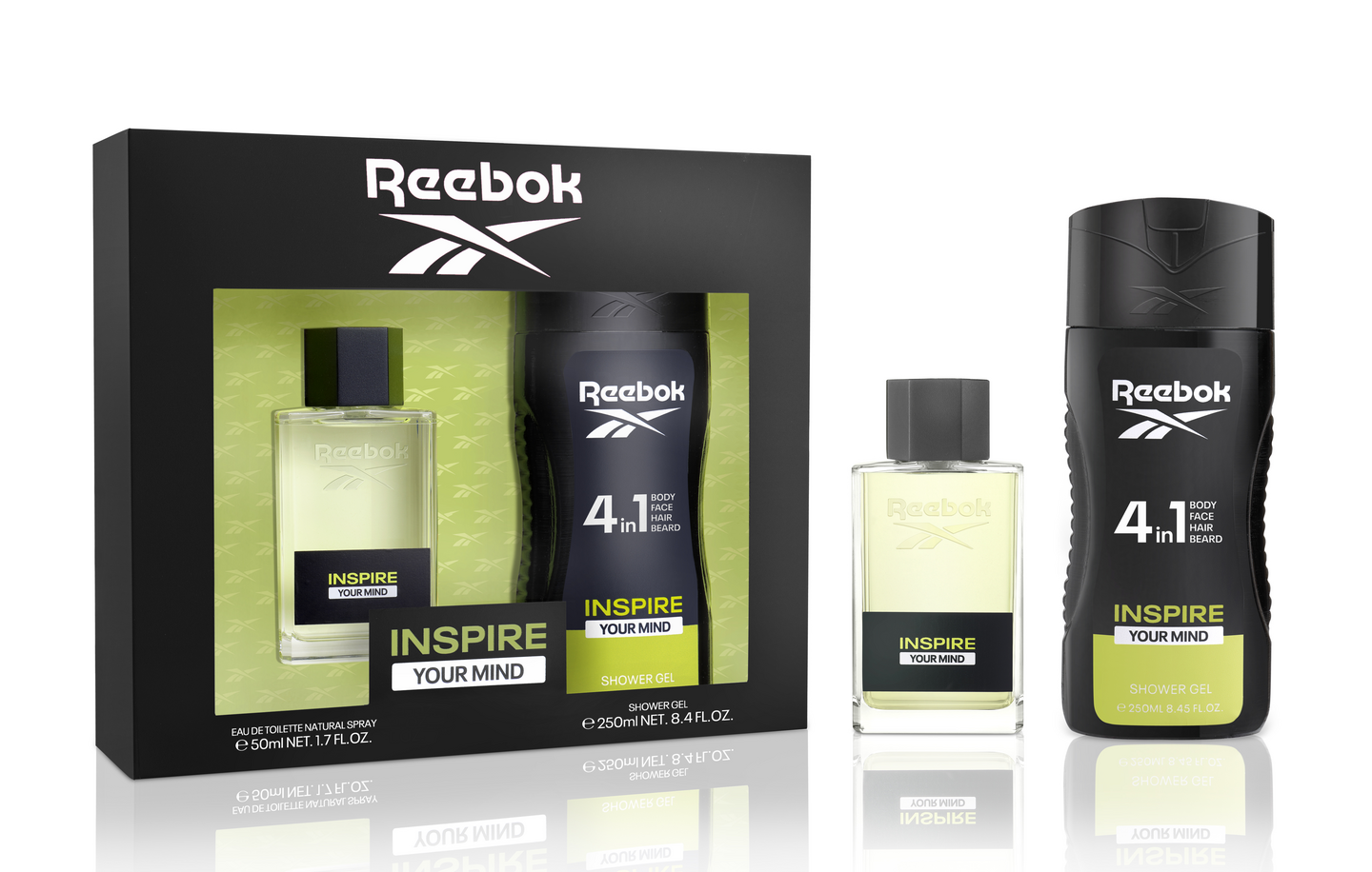 Reebok INSPIRE Man EdT 50 ml + suihkugeeli 250 ml lahjapakkaus | K ...