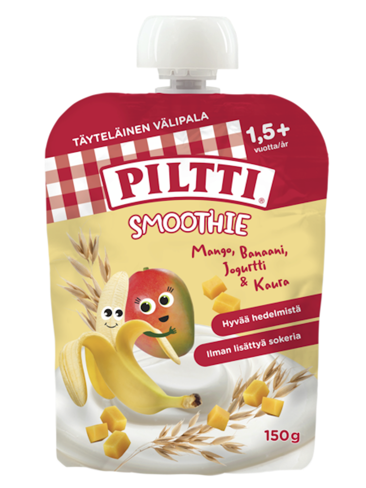Piltti Smoothie Jogurtti, mango, banaani & kaura 1,5v+ 150g — HoReCa ...