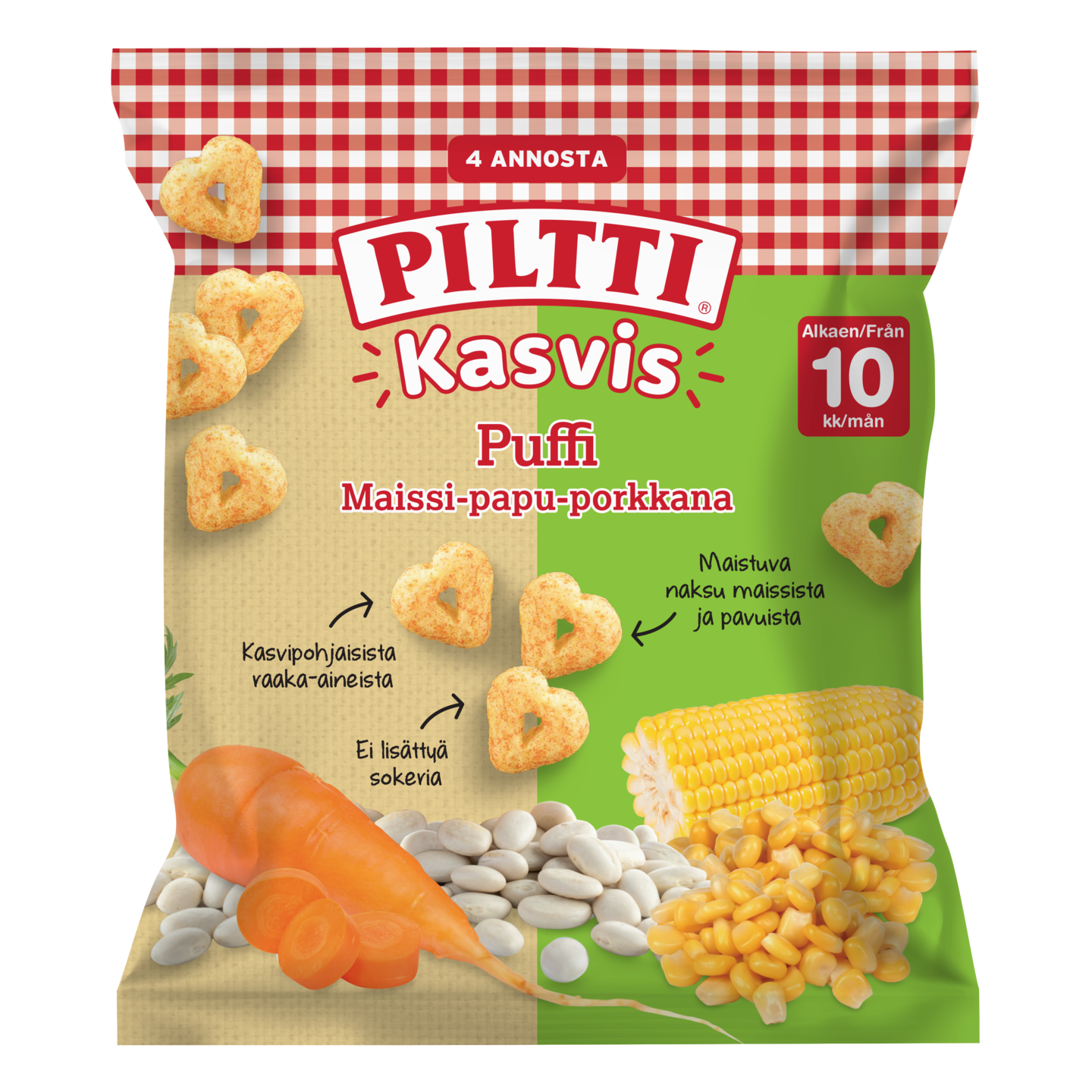 Piltti Kasvis Puffi 28g maissi-papu-porkkananaksu alkaen 10kk | K-Ruoka ...
