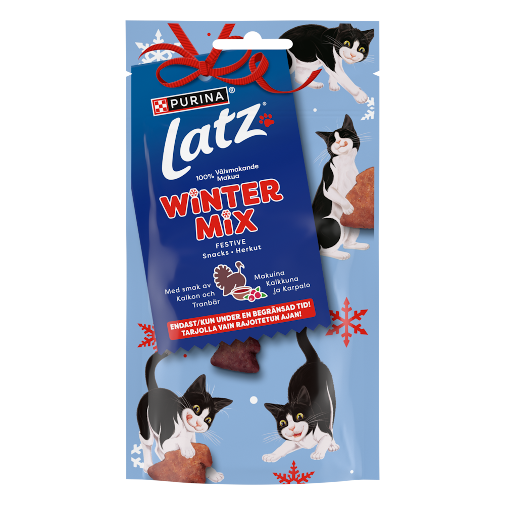 Latz winter mix festive makuina kalkkuna ja karpalo kissanherkku 60g — HoReCa-tukku Kespro