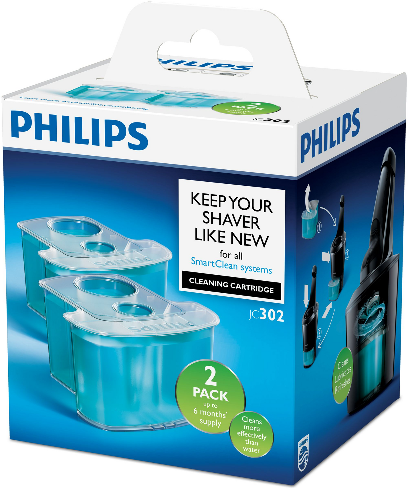 Philips SmartClean JC302/50 -puhdistuskasetti, 2 kpl | K-Ruoka Verkkokauppa