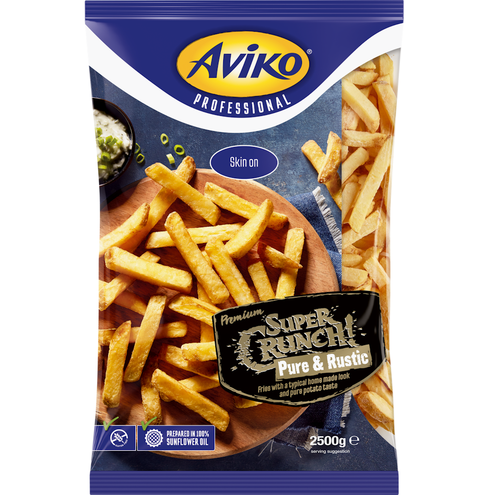 Aviko Super Crunch Pure&Rustic ranskanperuna 2500g pakaste — HoReCa ...