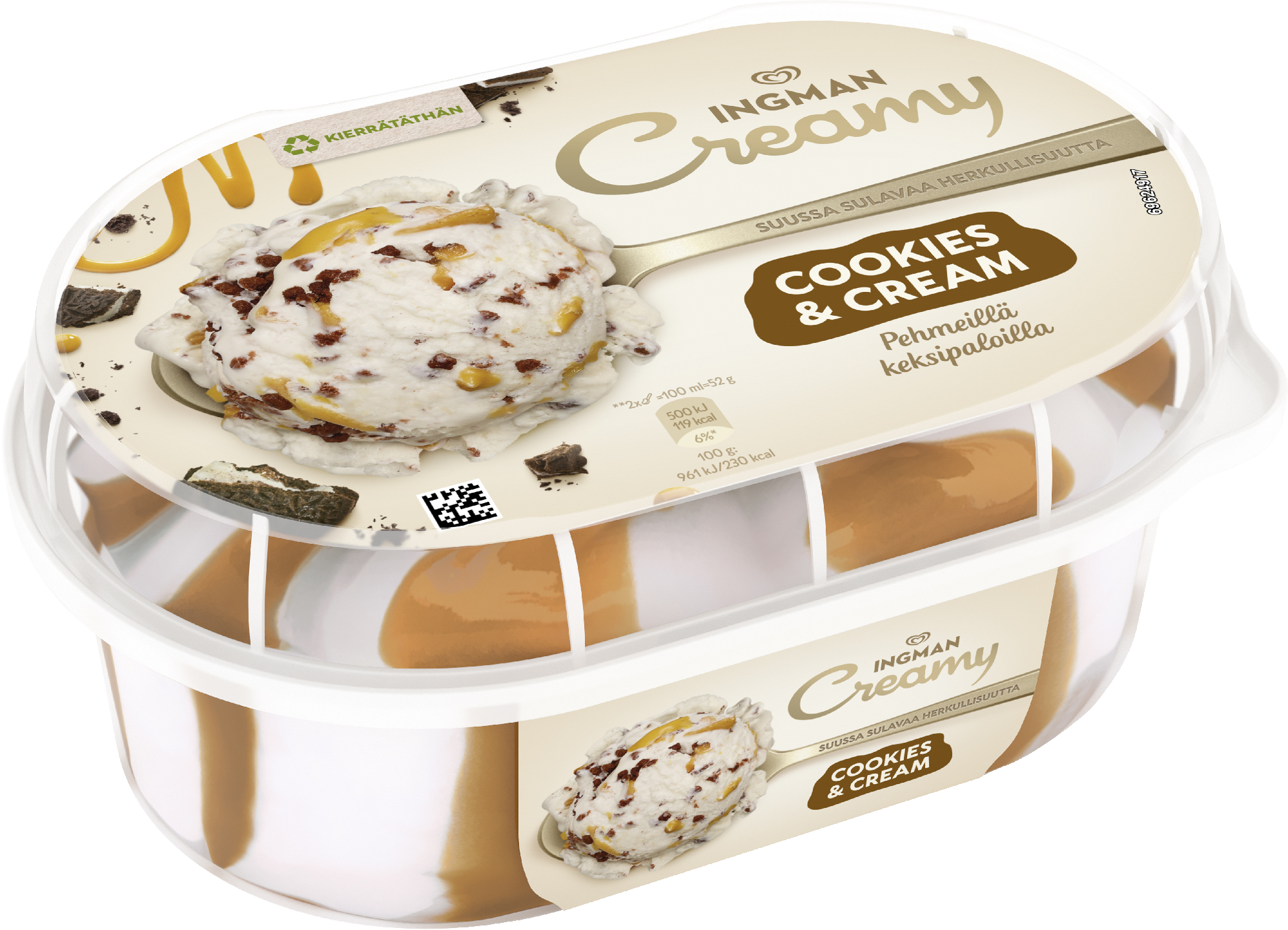Ingman Creamy 850ml Cookies & Cream | K-Ruoka Verkkokauppa