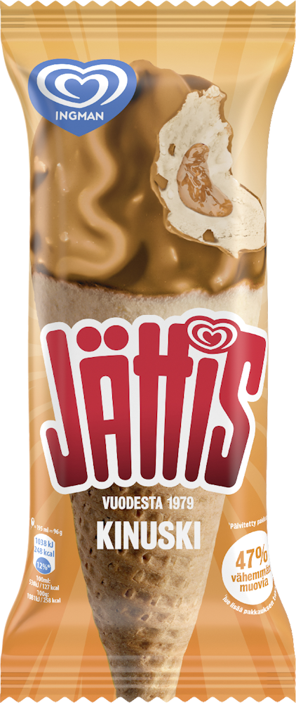 Jättis jäätelötuutti 96g kinuski — HoReCa-tukku Kespro