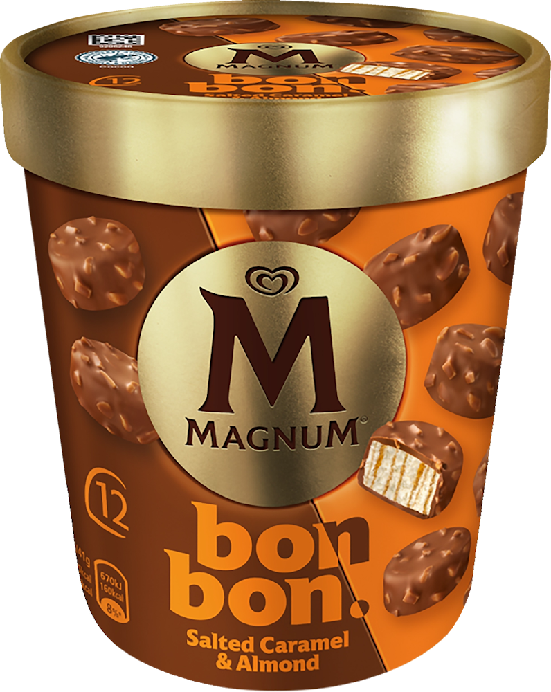 Magnum Bonbon Salted Caramel and Almond Jäätelö Monipakkaus 204ml/168g ...