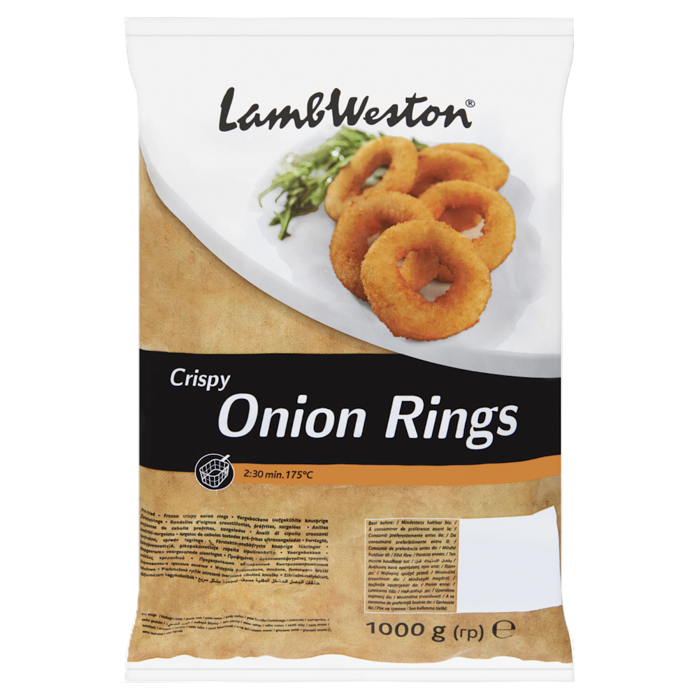 Lamb Weston Crispy Onion Rings 1kg pakaste — HoReCa-tukku Kespro