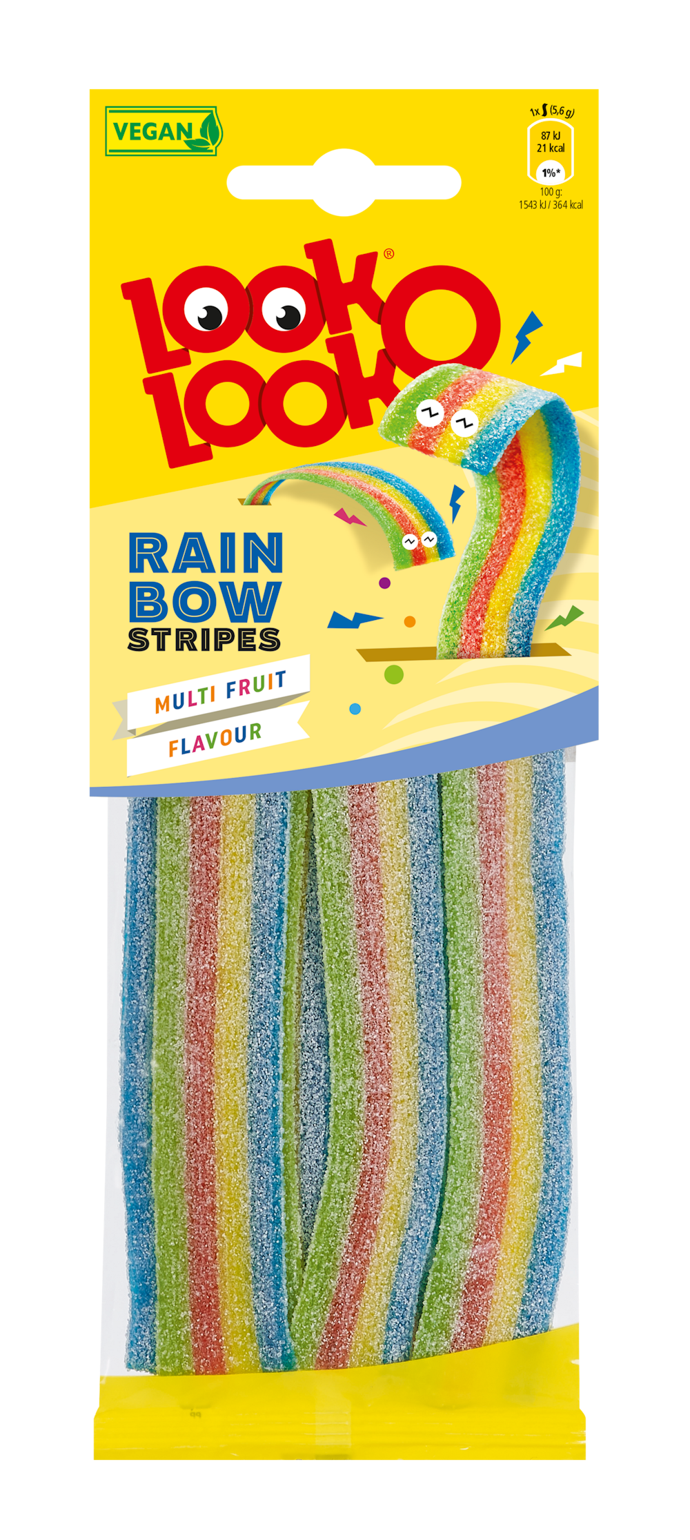 Look-O-Look Rainbow stripes 90g Viinikumimakeinen — HoReCa-tukku Kespro