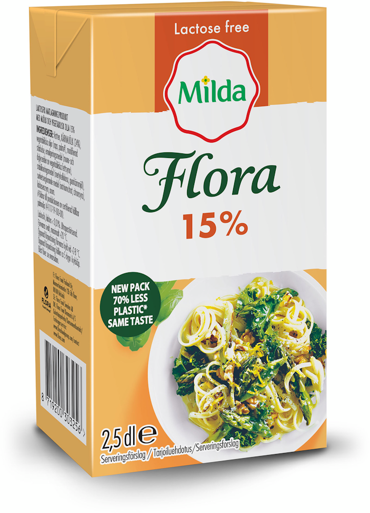 MIlda Flora Ruoka 15% 2,5dl laktoositon — HoReCa-tukku Kespro