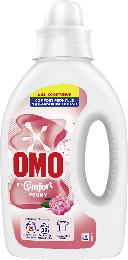 Omo by Comfort pyykinpesuneste 1L peony bloom & frangipani — HoReCa-tukku Kespro