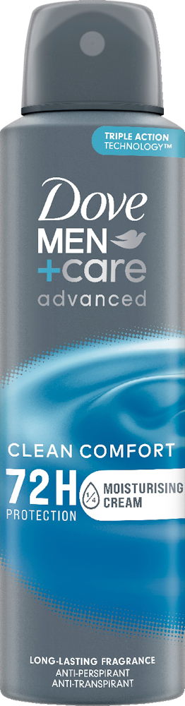 Dove Men+Care 72h Advanced Clean Comfort Antiperspirantti Deo Spray ...