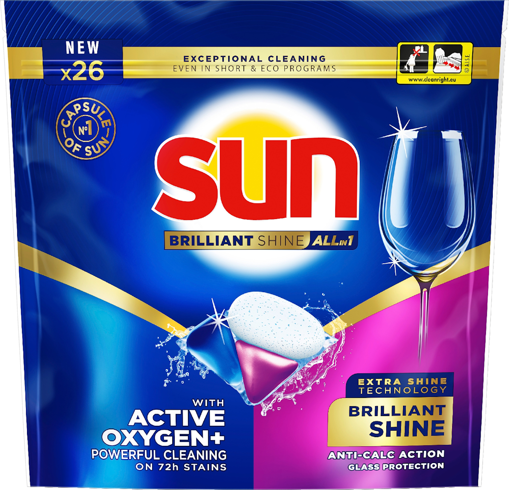 Sun Absolute Brilliant Shine konetiskitabletti All-in1 26tab — HoReCa ...