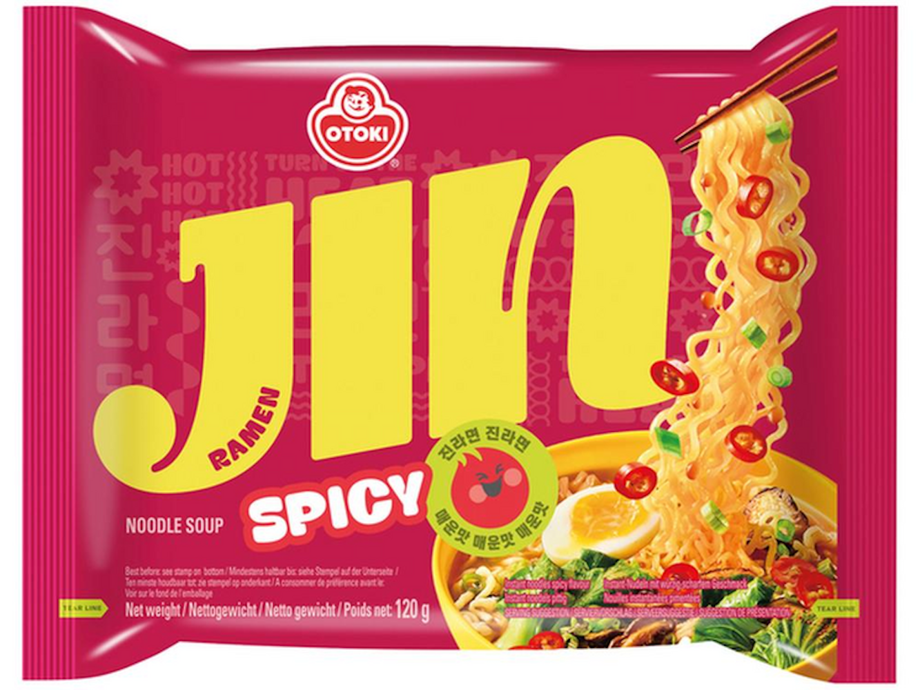 Ottogi Ramen 120g Jin Spicy Pikanuudelit — HoReCa-tukku Kespro