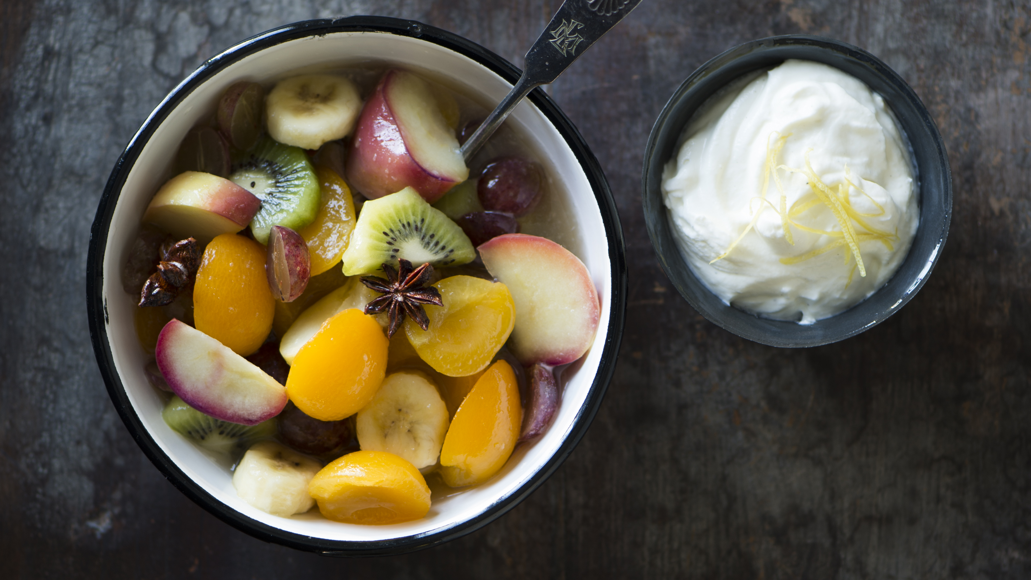 Hedelmäsalaatti ja sitruunarahkakastike | Reseptit | K-Ruoka